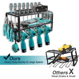 Wall Decor | Power Tool Organizer 3 Layers Drill Holder Wall Mount ...